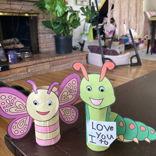 Bugs and Insects Animals Toilet Paper Roll Craft Spring Party Coloring ...