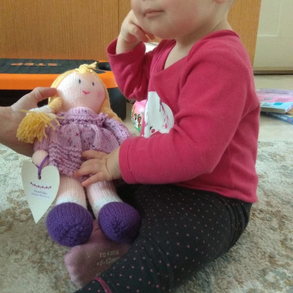 Hand Knitted Doll - Etsy