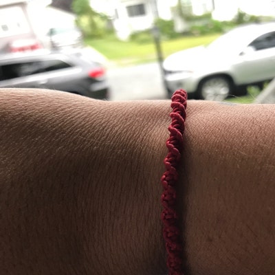 Set of 2 Black & Rust Brown Friendship Macrame Unisex Bracelet, Knotted ...