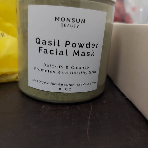 Qasil Organics Pure Qasil Mask Powder for Hair and Skin, Skincare ...