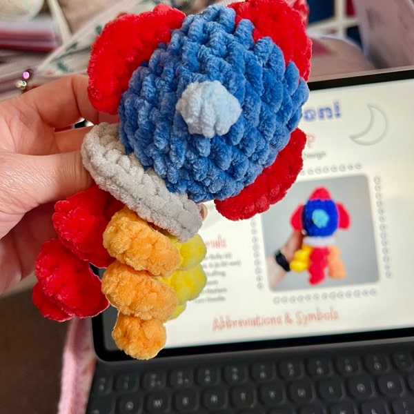 Mini Rocket Ship, No Sew CROCHET PATTERN, to the Moon, Crochet Rocket ...