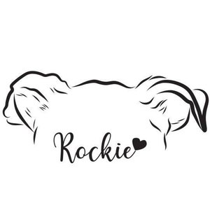 Custom Pet Ear Outline Drawing, Dog Ear Drawing, Pet Ear Tattoo Design ...