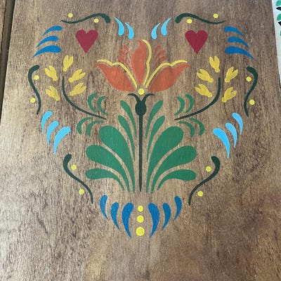 Rosemaling Pattern 24, 26, 27, 29, 30 Stencils SET of 5 MOTIFS ...