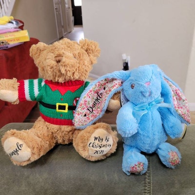 Christmas Teddy Bear, Christmas Gifts, Personalised Gift, Personalised ...