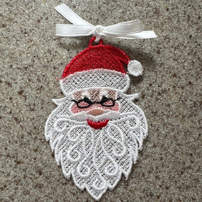 FSL Santa Ornament 2 Sizes. Christmas Embroidery Designs. Instant ...