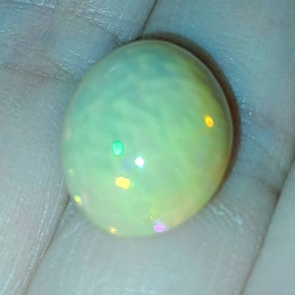 Opal Gemstone Fire Play Opal Ethiopian Opal Loose Cabochon Ring Size ...