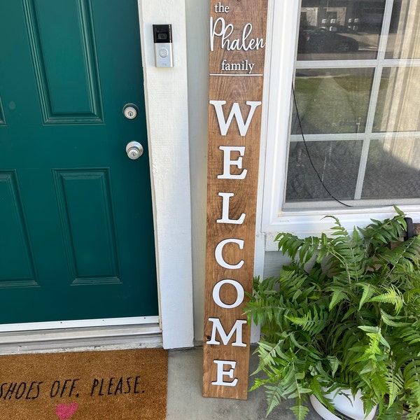 Welcome Sign, Porch Decor, Family Name Welcome Sign, Welcome Sign Front ...
