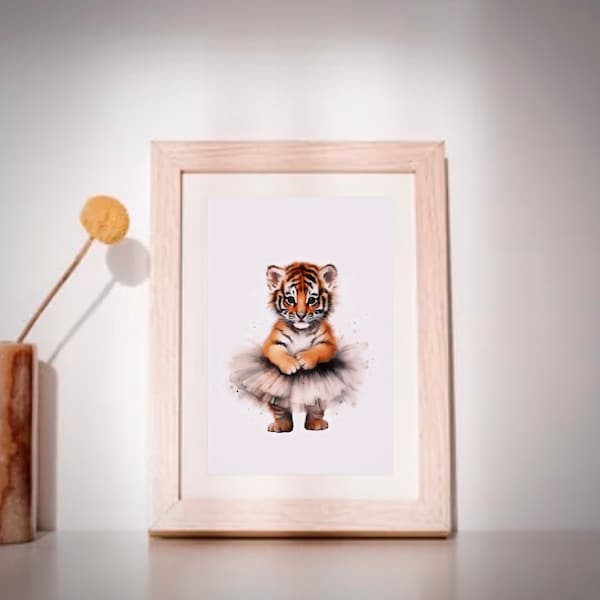 Baby Tiger Print baby Animal Prints nursery Wall Art tiger Nursery ...