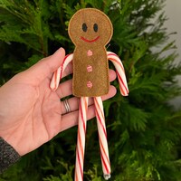 Cute Gingerbread Candy Cane Holders Your Choice of Color in Boy or Girl ...