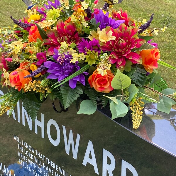 Headstone Flower Arrangement Anchor for Saddles and Wreaths - Etsy