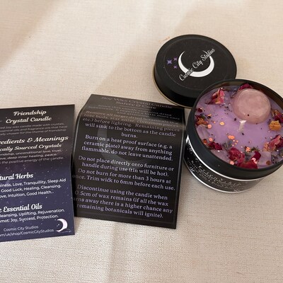 Focus & Concentration Fluorite Crystal Candle Productivity ADHD ...