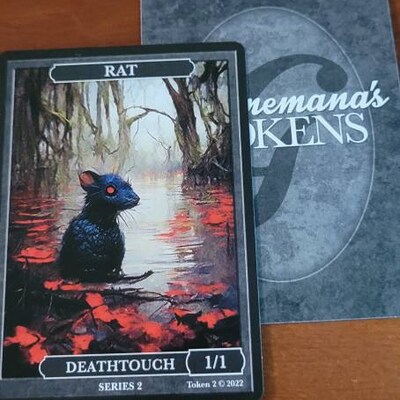 Rat Token 1/1 Deathtouch Series 2 of Givememana's Tokens Magic the ...