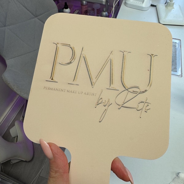 Custom Logo Handheld Square Mirror for Salon and Beauty Professionals ...