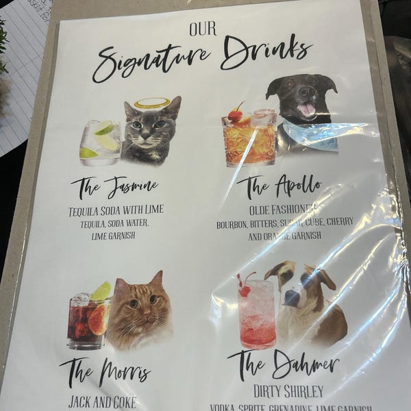 Signature Shots Drinks Sign Wedding Signature Drink Sign Wedding ...