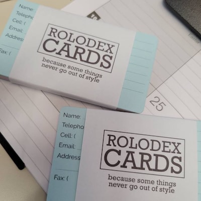 Rolodex Cards Double Sided 4 Color Set Pale Shabby Colors - Etsy