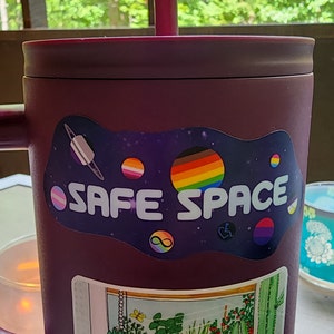 Safe Space Neurodiversity LGBTQ Ally Vinyl Decal Sticker - Etsy