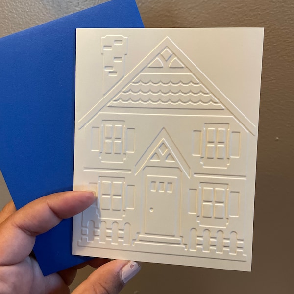 Realtor Cards Set of 10 / Real Estate Marketing / Embossed House Note ...