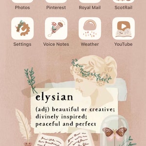 Light Academia Aesthetic IOS 14 Icons Pack, Beige Academia Ios App ...