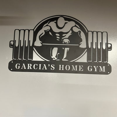 Personalized Home Gym Signs for Workout Room, Personalized Metal Sign ...