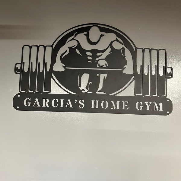 Personalized Home Gym Signs for Workout Room, Personalized Metal Sign ...