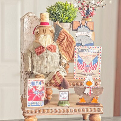 Yankee Doodle Patriotic Songs Wood Sign, Vintage Americana Decor ...