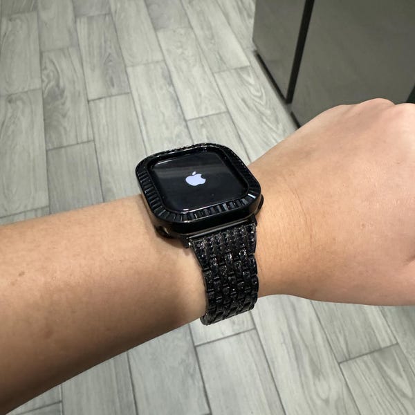 Apple Watch ULTRA Watch Case White Gold Pave Lab Diamond Watch Cover ...