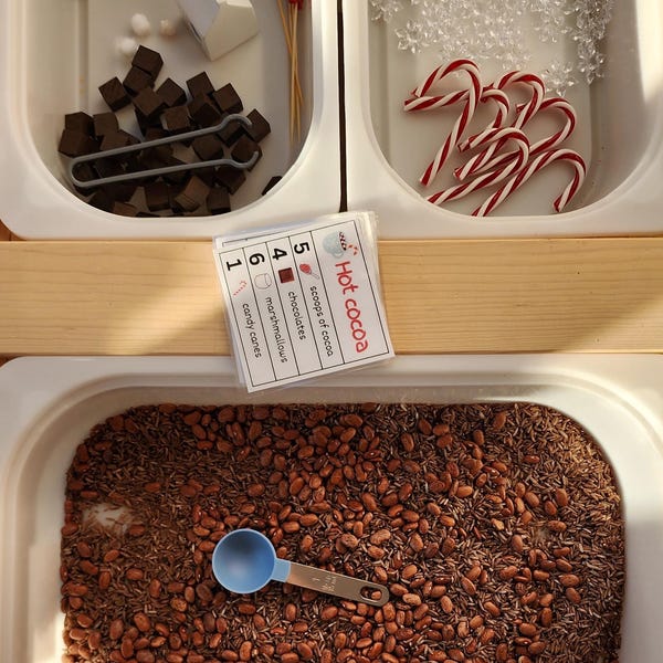 Hot Cocoa Recipe Cards for Preschool Sensory Bin - Etsy
