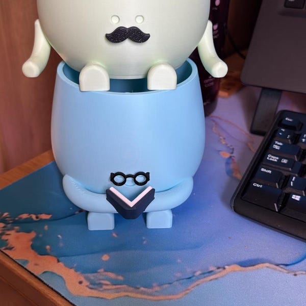 Happy Mustache Plant Pot Happy Face Plant Pot Decoration Pot Plant ...