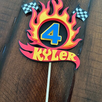 Car Cake Topper, Birthday Cake Topper, Hotwheels Cake Topper, Race Car ...