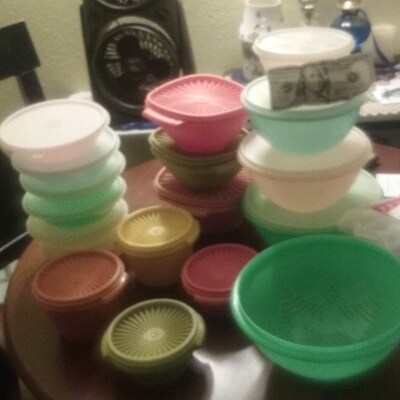 Vintage 1980's Tupperware Easy Crisp Container / Celery Keeper 3pc Set ...