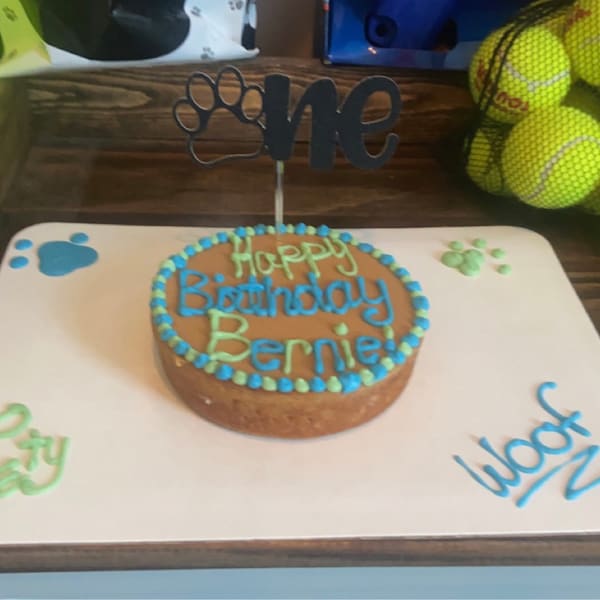 Paw Print Cake Topper | One Cake Topper | 1st Birthday Cake Topper ...