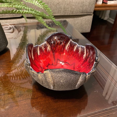 Small Red Bowl From Ruby Collection - Etsy