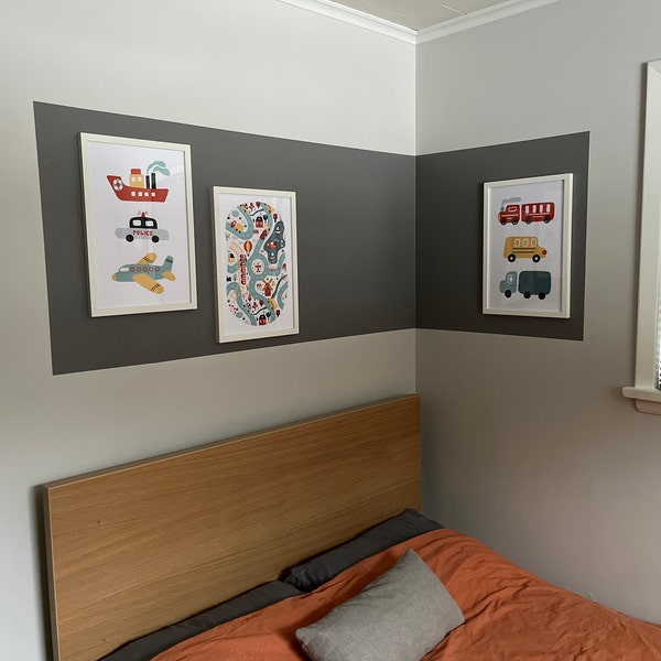 SEA ANIMALS Wall Art Set of 3, Nursery Prints, Under the Sea, Nursery ...
