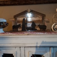 Handmade Nativity Set Rustic Manger Scene Light up Christmas - Etsy Canada