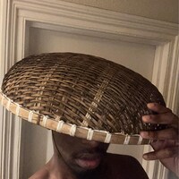 Spherical Cap Bamboo Hat Farmer Rice Hat Asian Hat Funny Party Hat Dia ...