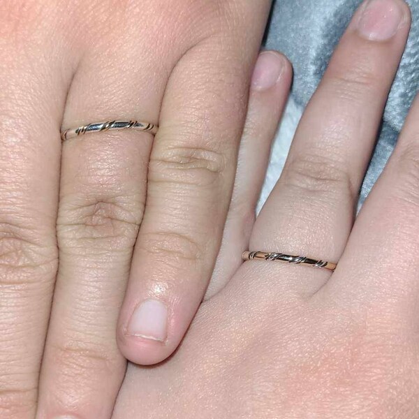 Twisted Ring - Sterling Silver + 14k Gold-filled - Mixed Metal - Midi Ring - Stacker Ring - Two ...