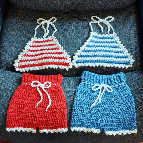 CROCHET PATTERN Baby Summer Set, Baby Swimsuit, Halter Top, Baby Shorts ...