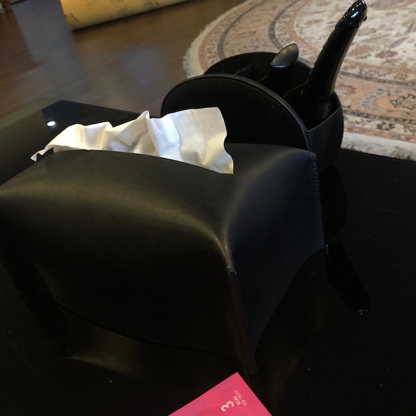 The Sniff - Leather Tissue Box Cover - Etsy