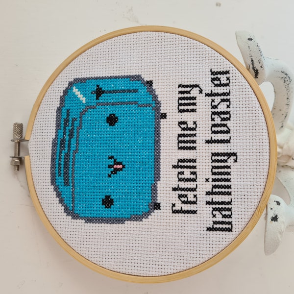Fetch Me My Bathing Toaster Cross Stitch Pattern, Funny Décor, Kawaii ...