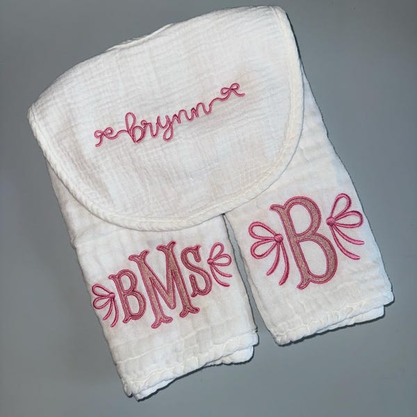 Fishtail Monogram 2 Color Embroidery Font, 5 Sizes 8 Formats + BX ...