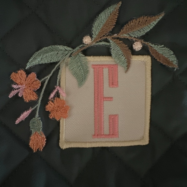 Monogram Initial Embroidered Patch, Iron on and Sew on Patch ...