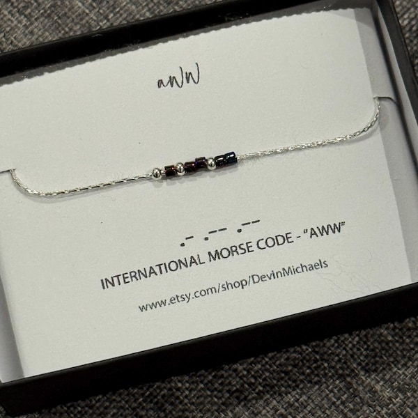 Morse Code Necklace, Gift for Her, Morse Code Necklace, Girlfriend Gift ...