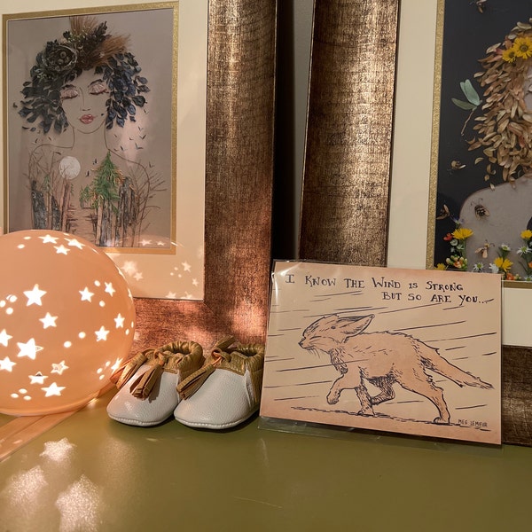 Fox in the Wind 5"x7" Art Print - Etsy