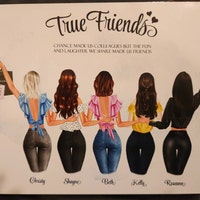 3 Best Friends Drawing Three Besties Print Friendship Poster 3 Best ...