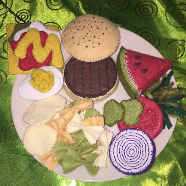 Felt Food - Summer Cookout Set - Sewing Pattern PDF - Etsy