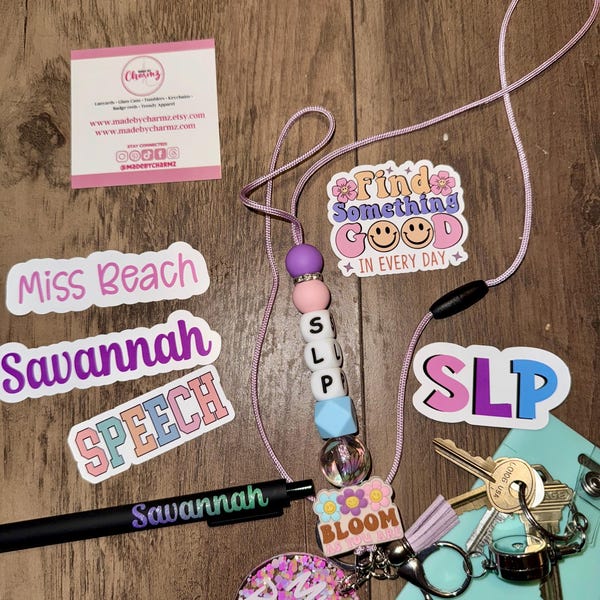 Therapist Lanyard| SLP Lanyard, BCBA Lanyard, Speech Therapist Lanyard ...