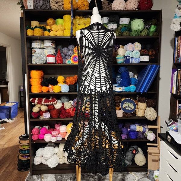 Arachne's Curse Coat—spiderweb Mandala Coat Crochet Pattern-halloween ...