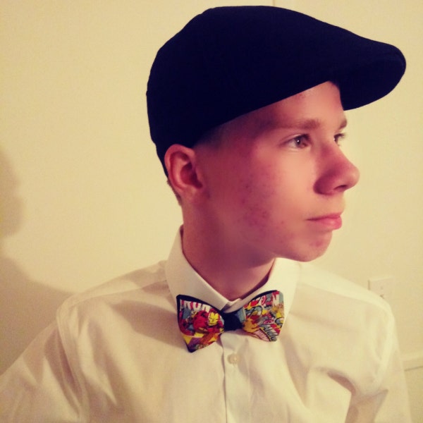 Marvel's Iron Man and Hulk Bow Tie - Heroes United Reversible Solid ...