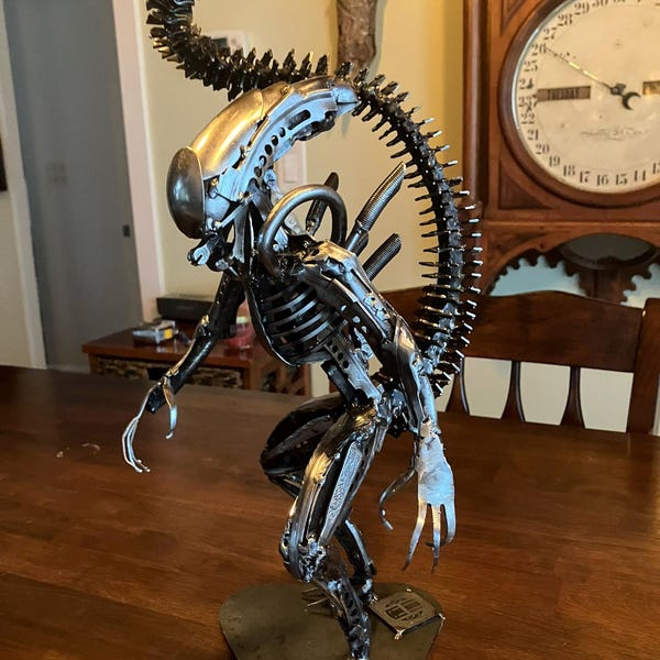 Metal Pike Sculpture – Handcrafted Art From Recycled Scrap Metal ...