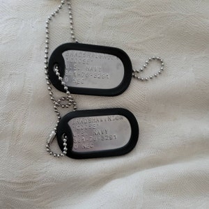 Custom Embossed Personalized Military Issue Stainless Steel - Etsy